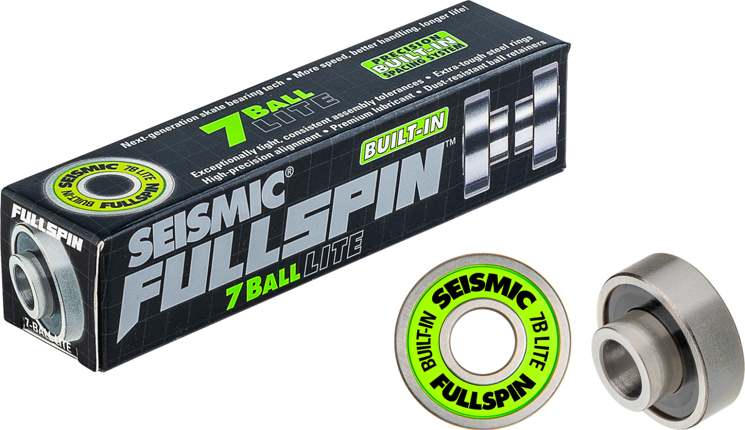 Fullspin® 7-Ball LITE Built-In Bearings - Seismic Skate